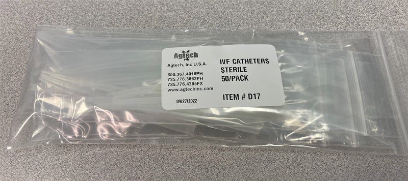 IVF catheter, polypropylene, 3.25 Inch, 50 / pk – Agtech Inc