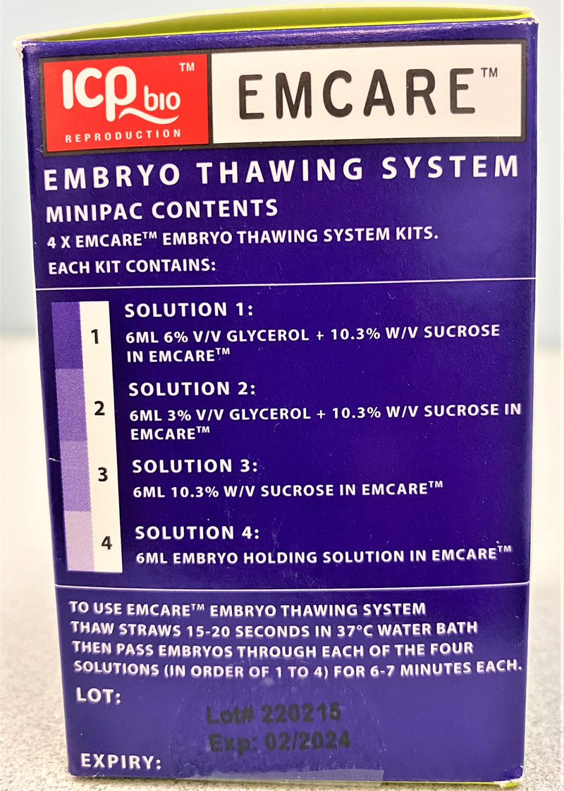 EmCare™ Embryo Thaw System, 4 x 6ml Tubes, Each – Agtech Inc