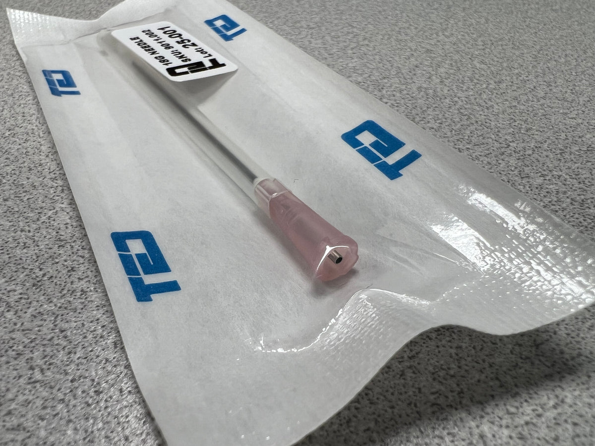 Needle for OPU aspiration, 18g, luer slip, 100 / box, each – Agtech Inc