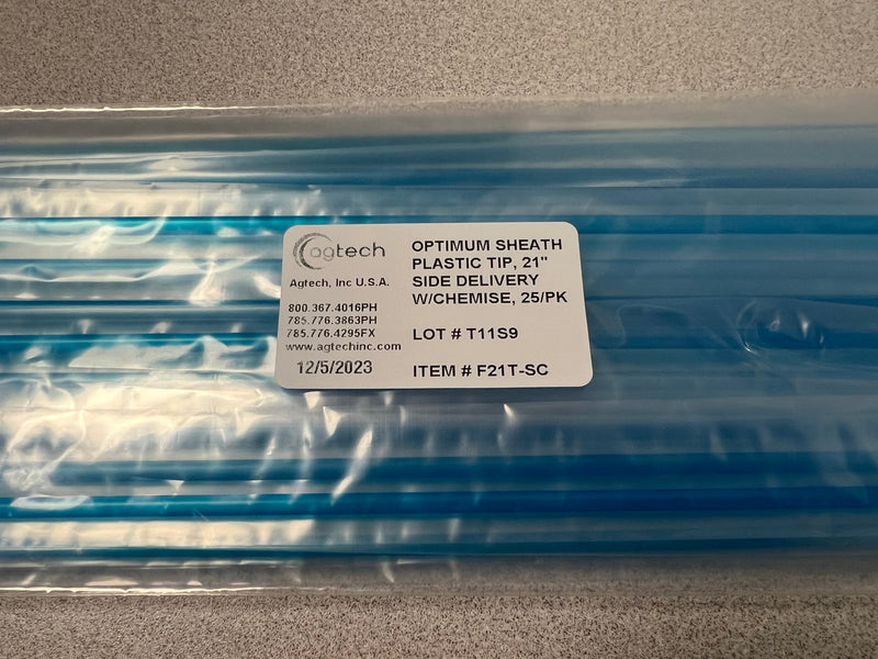 Optimum™ Transfer Sheath for Bovine, 21", bulk-packaged, sheath w/ che ...